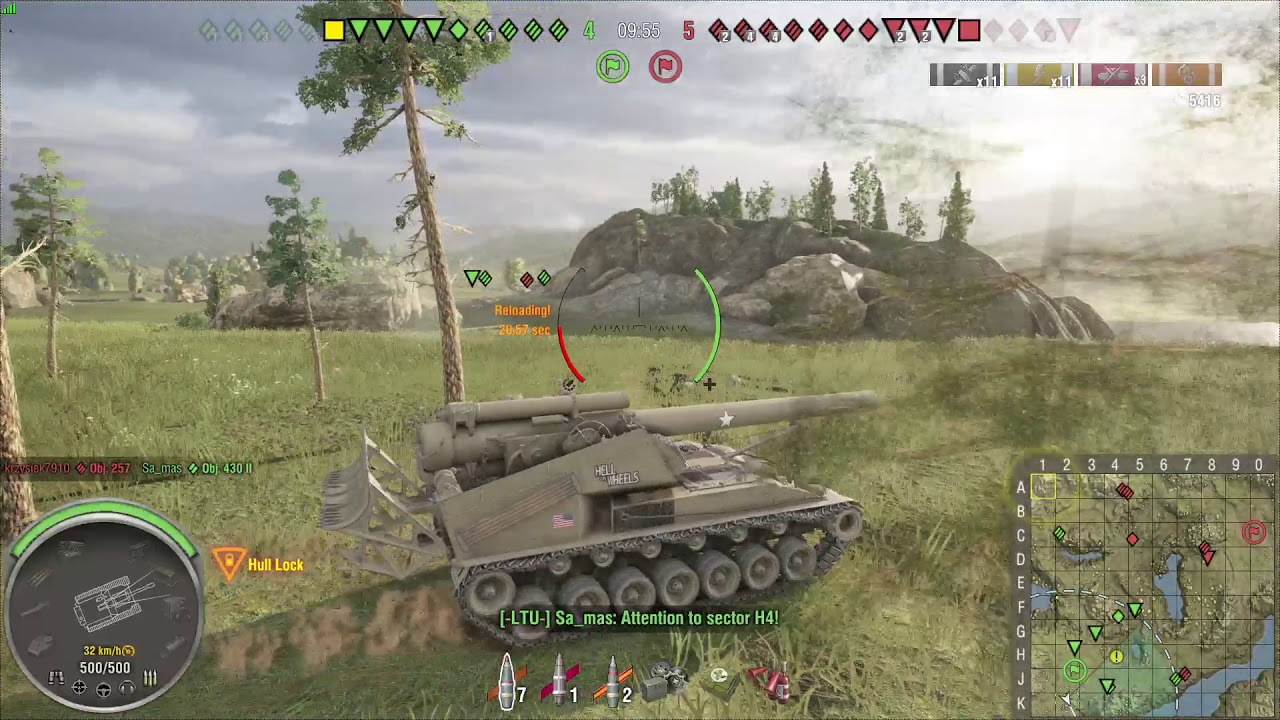 World of Tanks PS4 SPG T92 HMC 8000+ Damage - YouTube