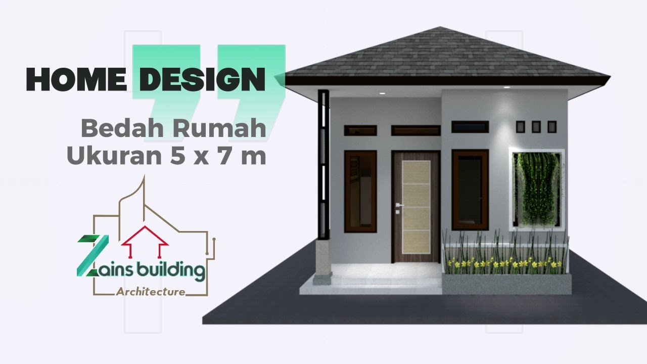Home Design 5 x 7 m Rumah Minimalis - YouTube