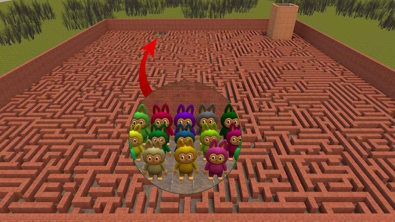 Never Go To Maze With Labubu In Garry's Mod - YouTube