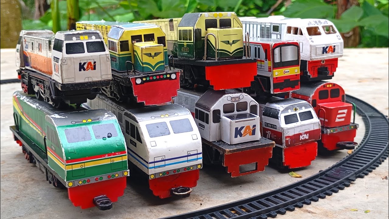 Menemukan mainan kereta api cc203,kereta api pt tel,kereta api rnb ...