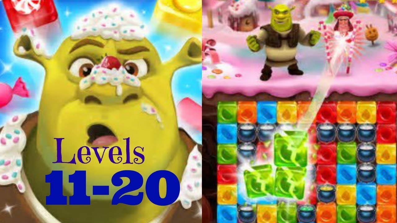 Shrek Sugar Fever (Levels 11-20) including BOSS LEVEL - YouTube