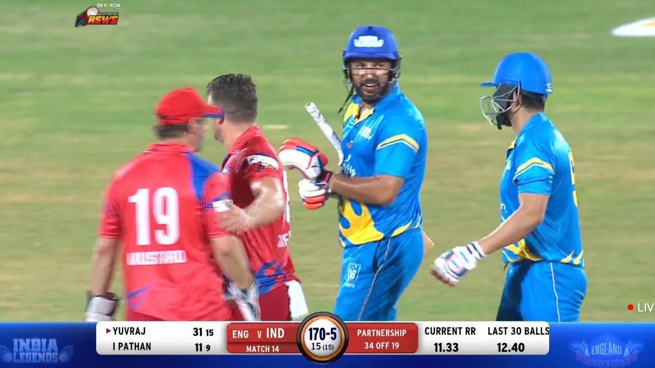 India Legends vs England Legends RSWS T20 Full Match Highlights | Ind ...