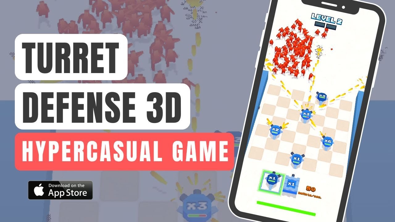 Turret Defense 3D 🔫💣💥 Gameplay, iOS, Mobile Games - YouTube
