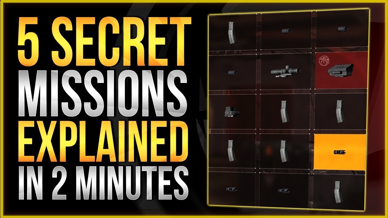 The Division 2 | 5 SECRET Side Missions for Weapon Mods Guide - YouTube