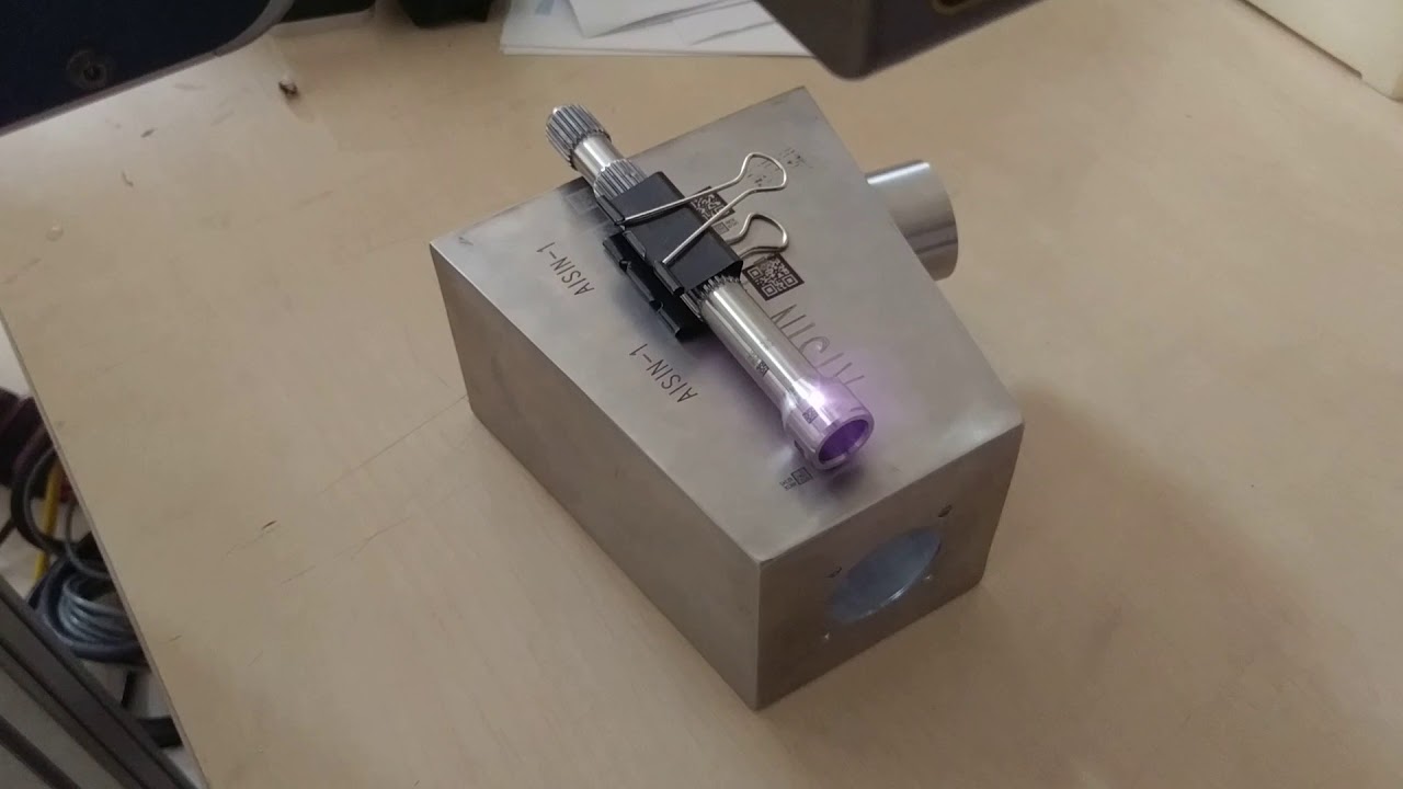 Oxidation Laser Marking, using Domino F220i - YouTube