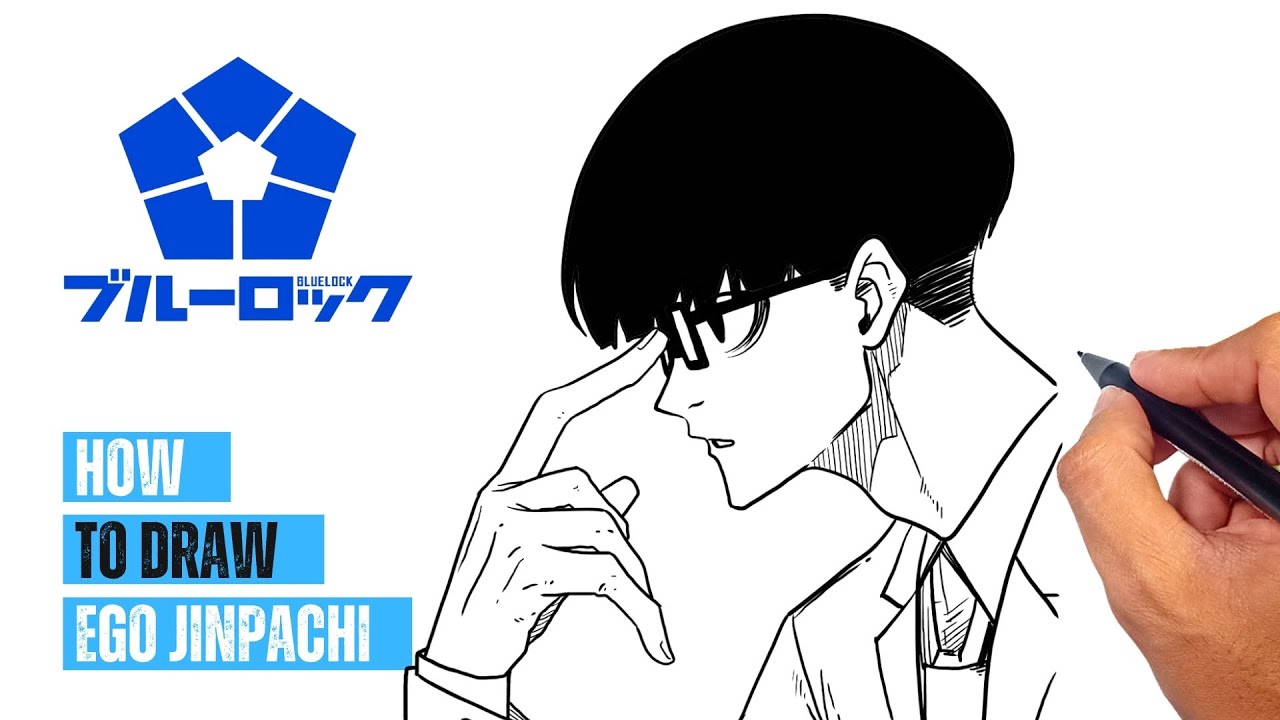 How to draw Ego Jinpachi from Blue Lock - YouTube