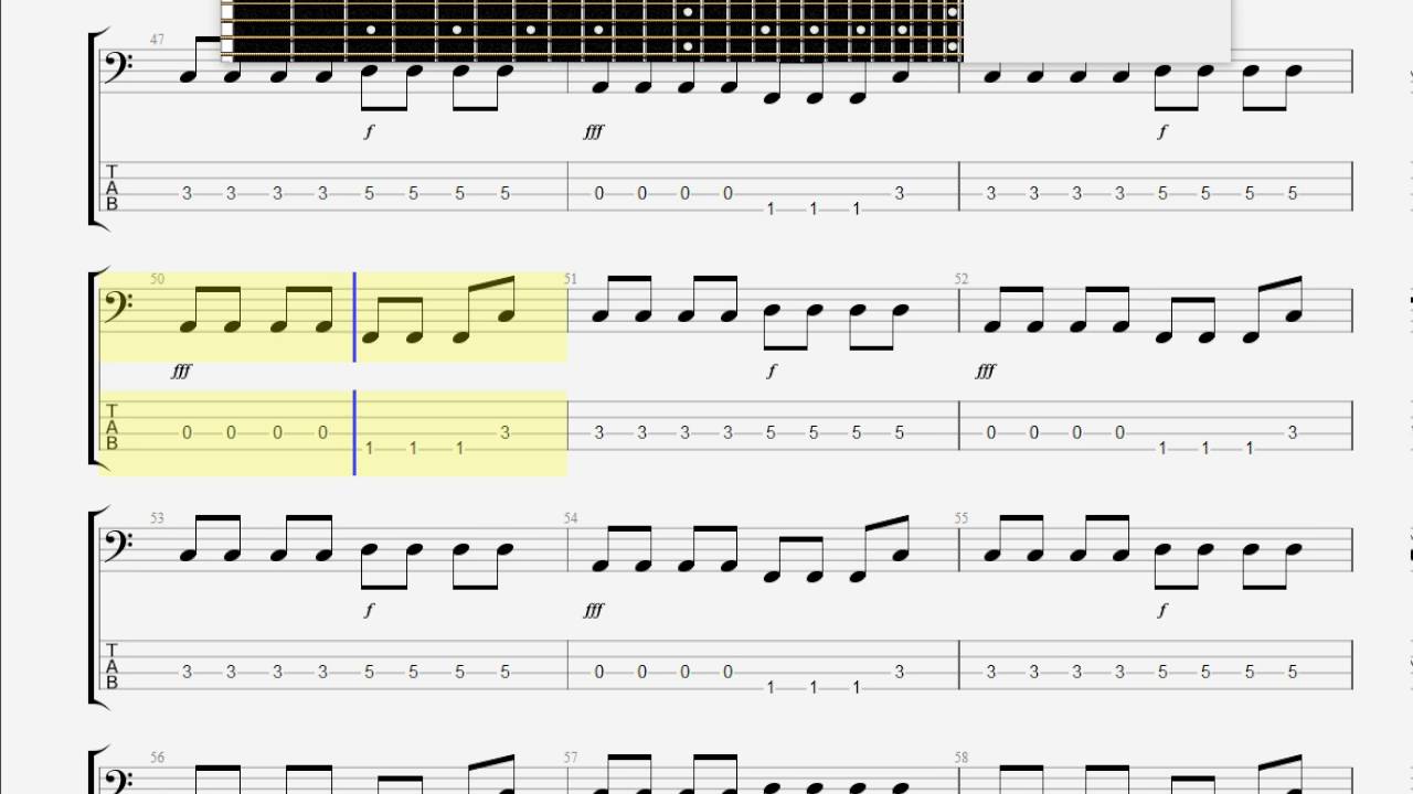 Bush Little Things BASS GUITAR TAB - YouTube