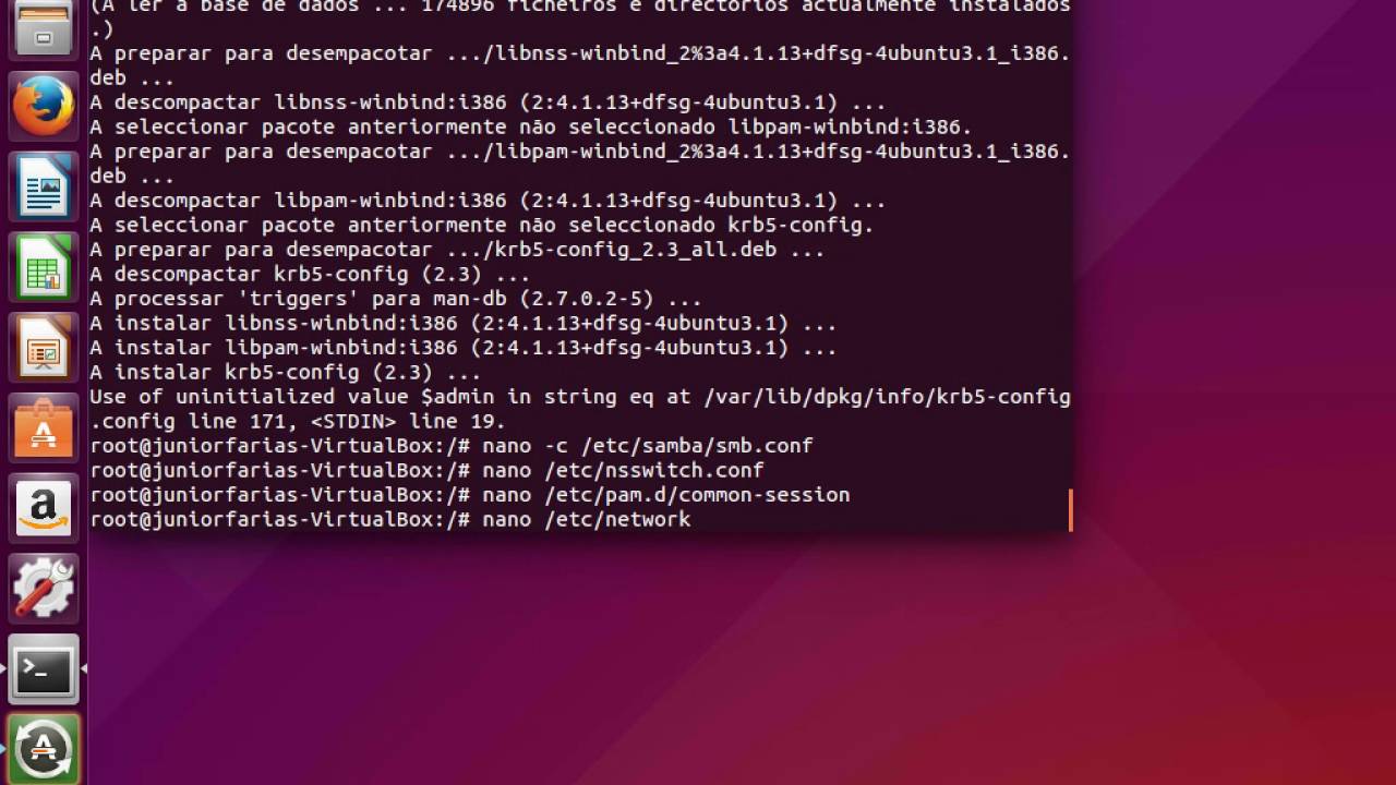 Ubuntu Cliente Configurando WinBind - P1 - YouTube