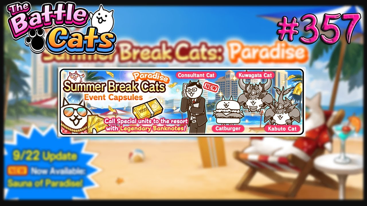Summer Break Cats Paradise The Battle Cats The Jeg 357 - YouTube