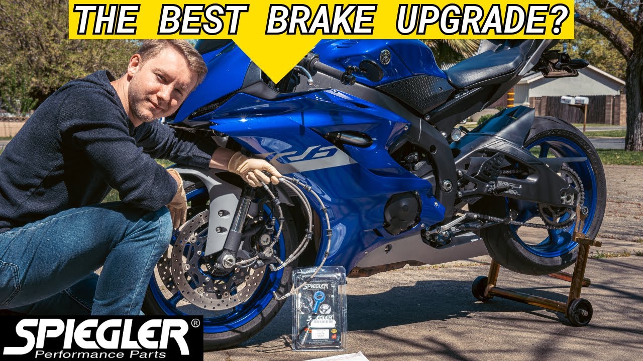 Spiegler Braided Brake Lines Install - R6 Track Build Pt 4 - YouTube