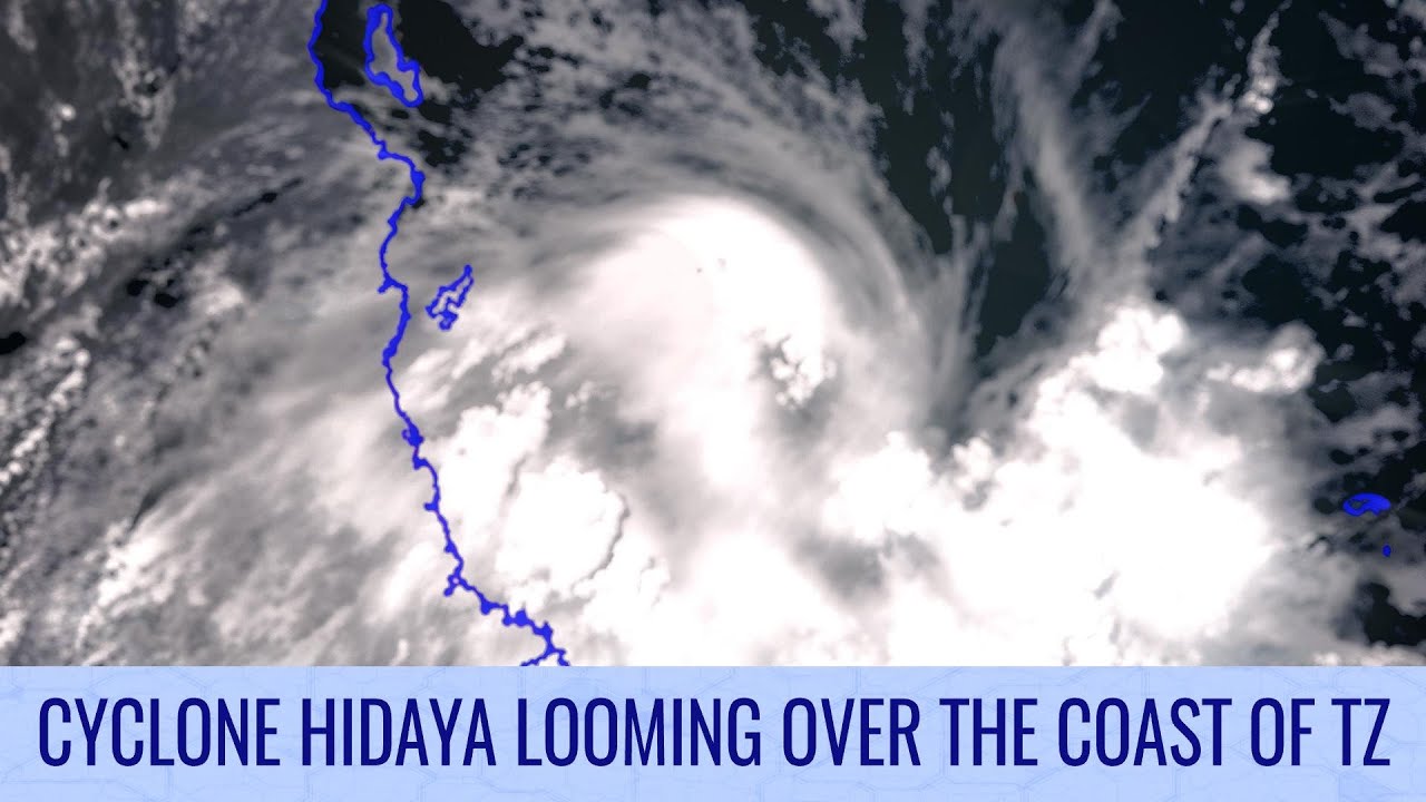 Cyclone Hidaya nearing the coast of Tanzania - YouTube