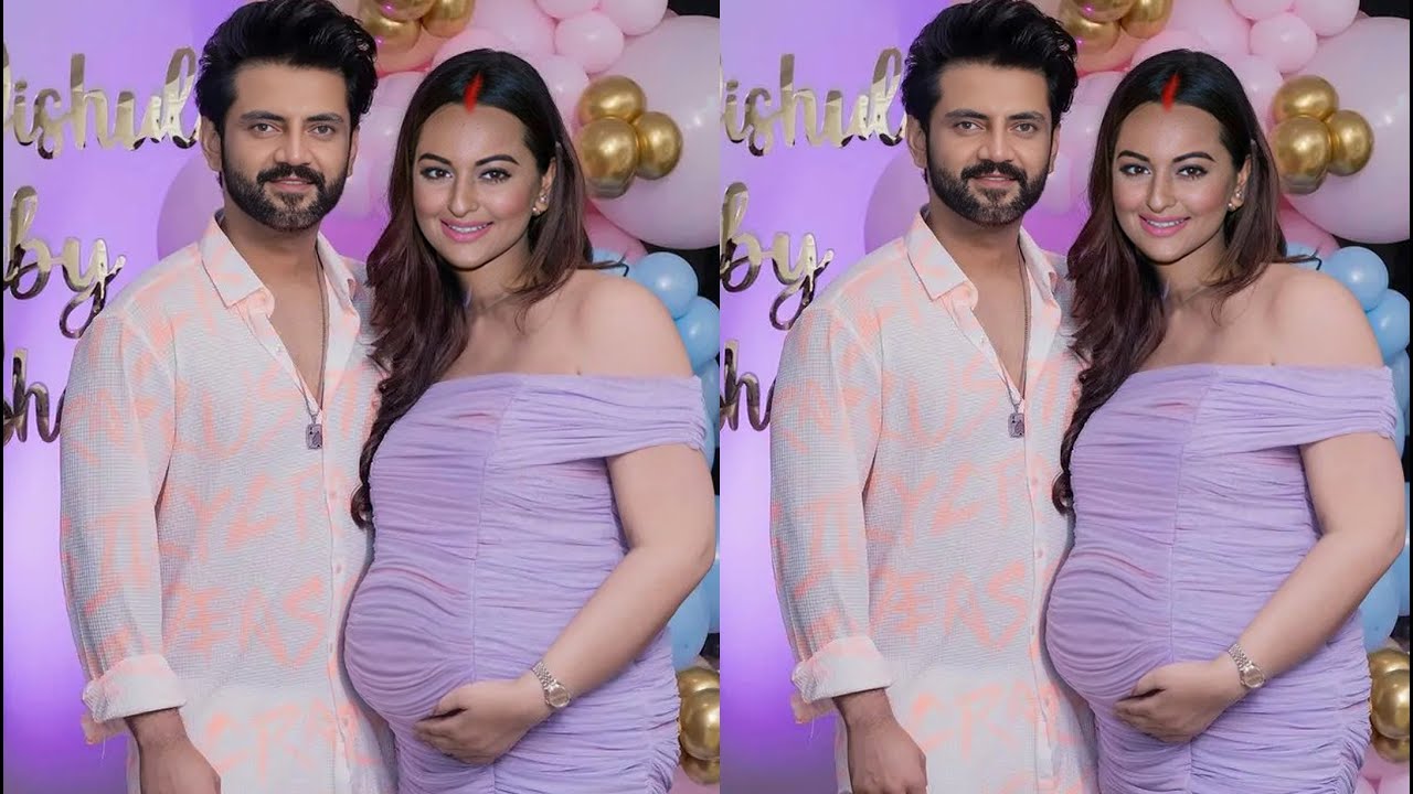 Sonakshi Sinha flaunting her Baby Bump at her Grand Godh Bharai ...