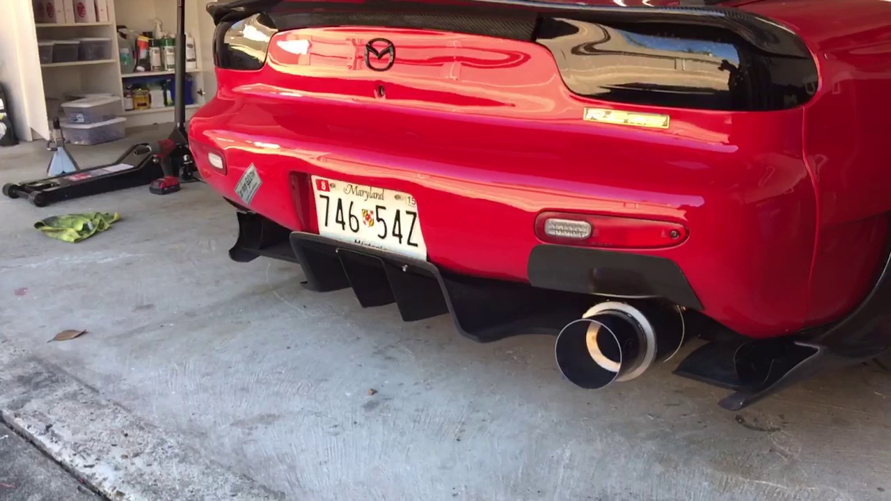 REINHARD FD3S RX-7 Semi titanium cannonball catback exhaust Rev clip ...