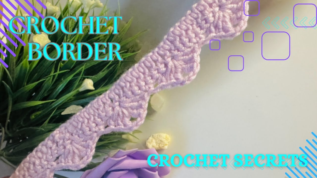 Crochet zig zag edging trim border pattern , easy crochet border - YouTube