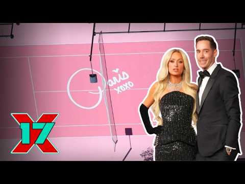 Paris Hilton Puts Her Signature Spin On $63M Mansion With Pink 'Paris XOXO' Tennis Court