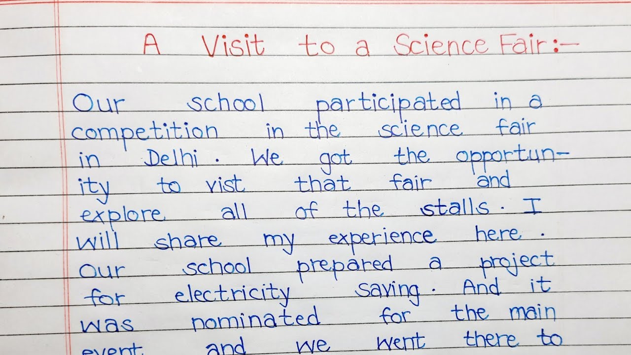A Visit to a Science Fair Essay in 100 Words | विज्ञान मेले पर निबंध ...