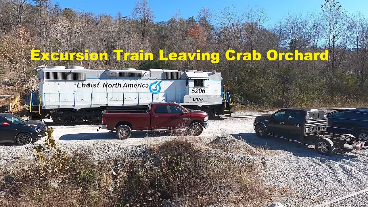 Riding Excursion Train Leaving Lhoist in Crab Orchard - See Two ex ...