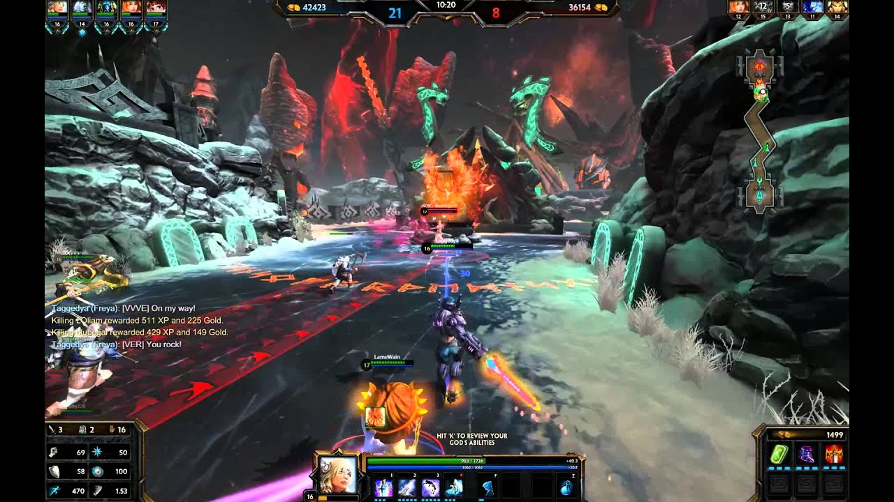 Smite Gameplay - Pixel Buster Freya Assault - YouTube