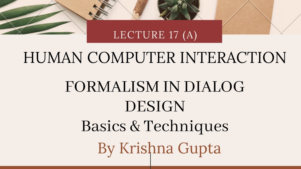 Formalism in dialog design - YouTube