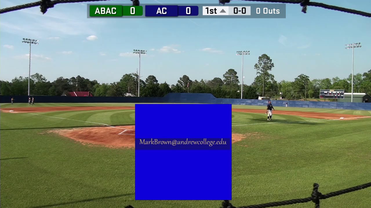 LIVESTREAM: BASEBALL - ANDREW COLLEGE VS. ABAC - YouTube