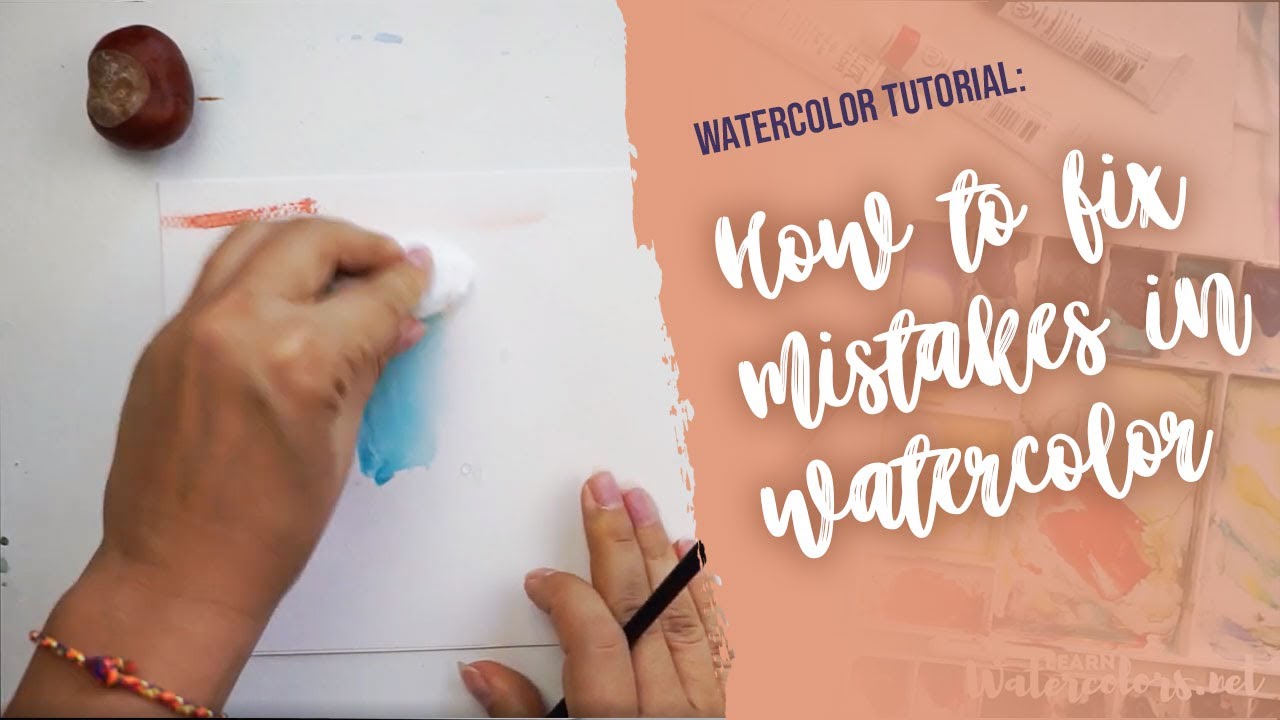 How to fix mistakes in watercolor - YouTube
