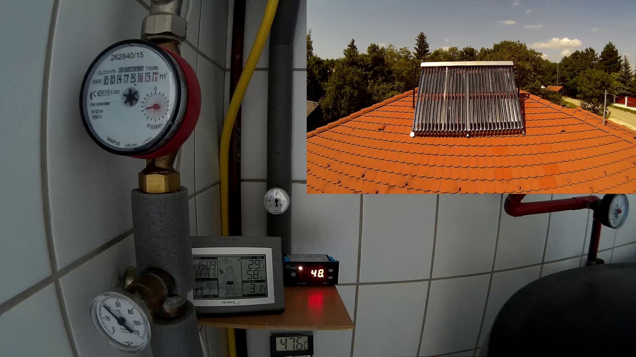 SOLAR COLLECTOR OPERATION (Napkollektor működése timelapse) - YouTube
