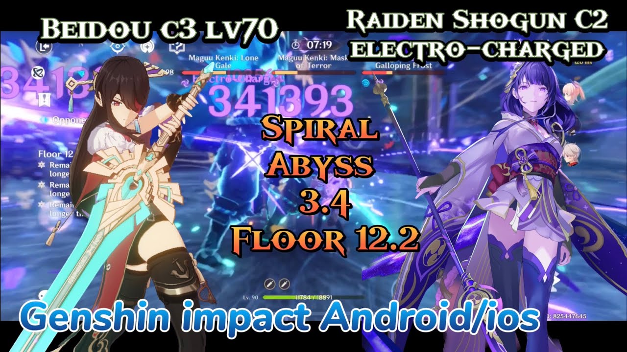 Genshin impact Android/ios Raiden Shogun C2 electro-charged x Beidou c3 ...