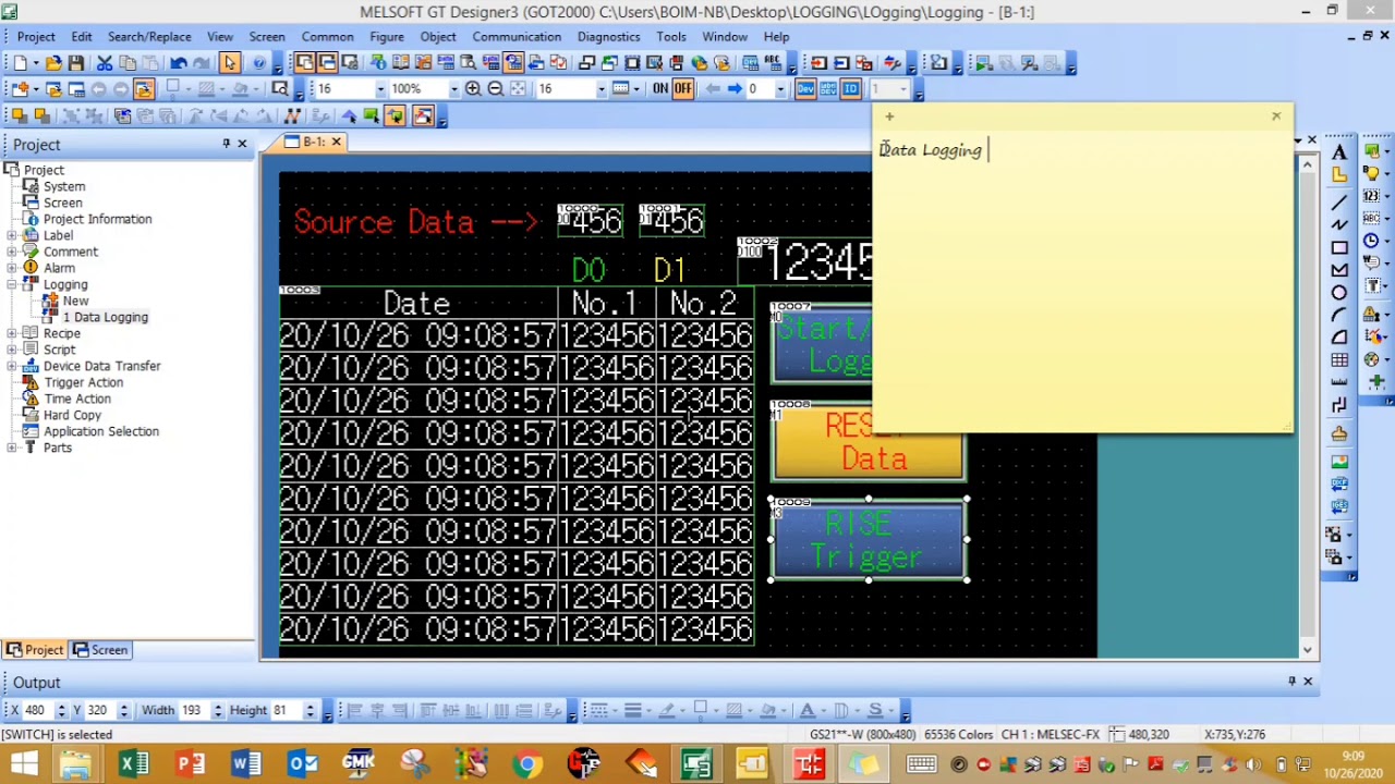 Data Logging HMI GOT2000 GT Designer3 - YouTube