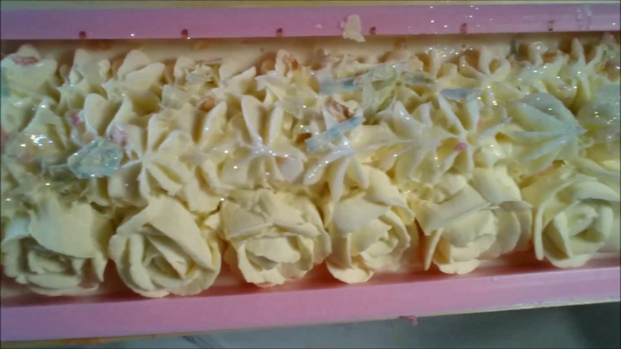 Precious Rose | Making and Cutting Cold Process Soap | Piped Soap - YouTube