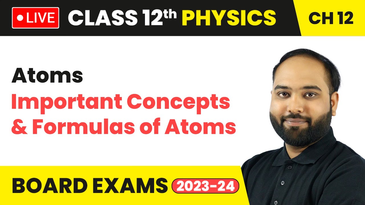 Important Concepts & Formulas of Atoms - Atoms | Class 12 Physics ...