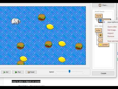 Yr9 Greenfoot Random Numbers - YouTube