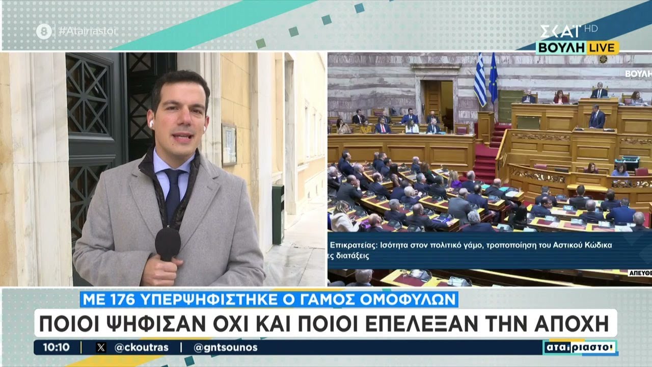 Με 176 υπερψηφίστηκε ο γάμος ομόφυλων - Ποιοι ψήφισαν ΟΧΙ και ποιοι ...
