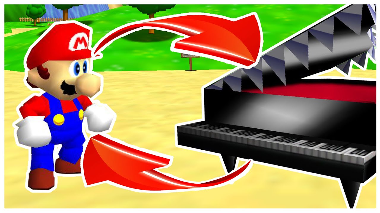 Super Mario 64 but you play as the Scary Piano - YouTube