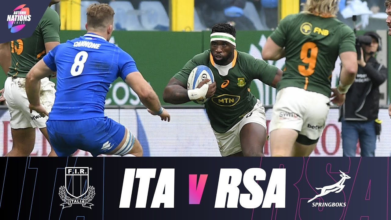 EXTENDED HIGHLIGHTS | Italy v South Africa | Autumn Nations Series ...