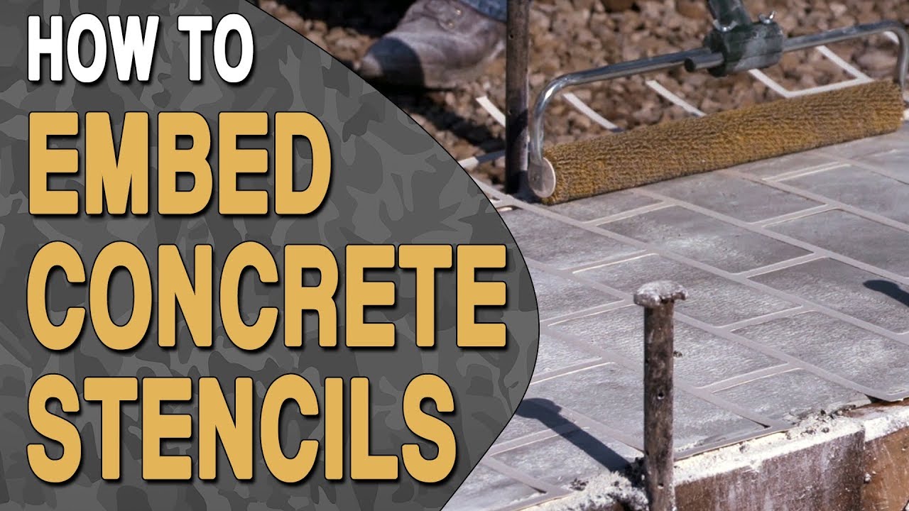 How To Embed Concrete Stencils - YouTube