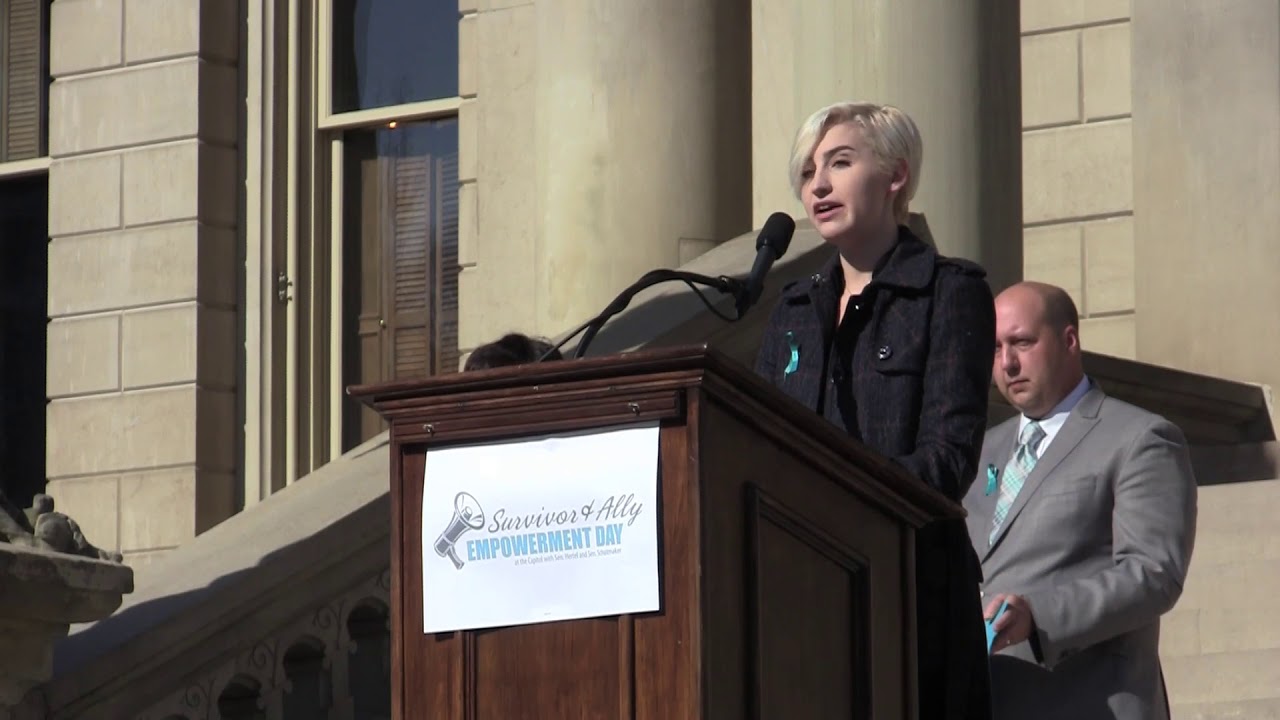 "Blame belongs solely to the assaulter," - Amanda Thomashow - YouTube