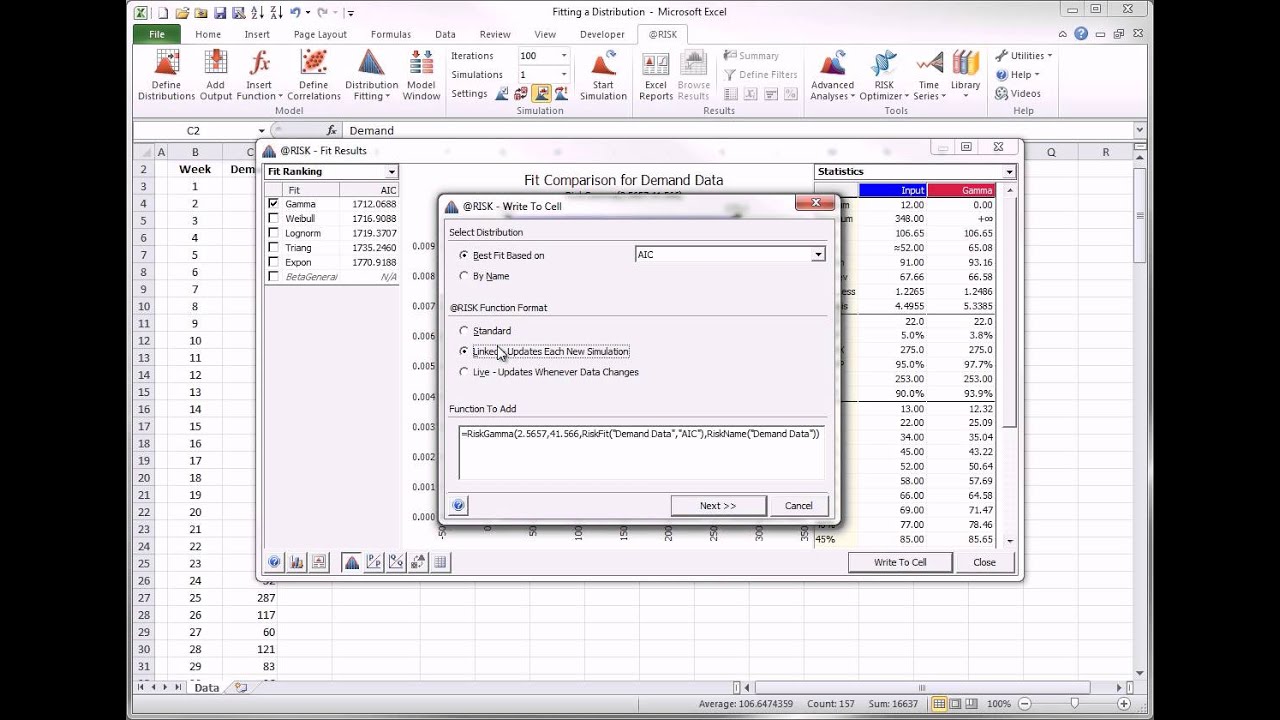 @RISK Guided Tour - Advanced Features - Distribution Fitting - YouTube