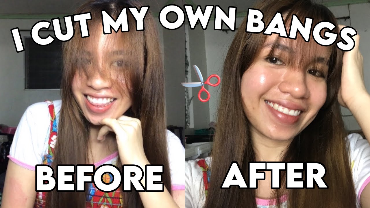 I cut my own bangs 🙈 (Success/Fail?) |Philippines - YouTube