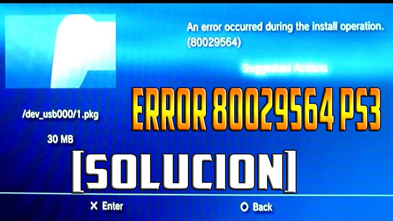 [SOLUCION] ERROR 80029564 PS3 - YouTube