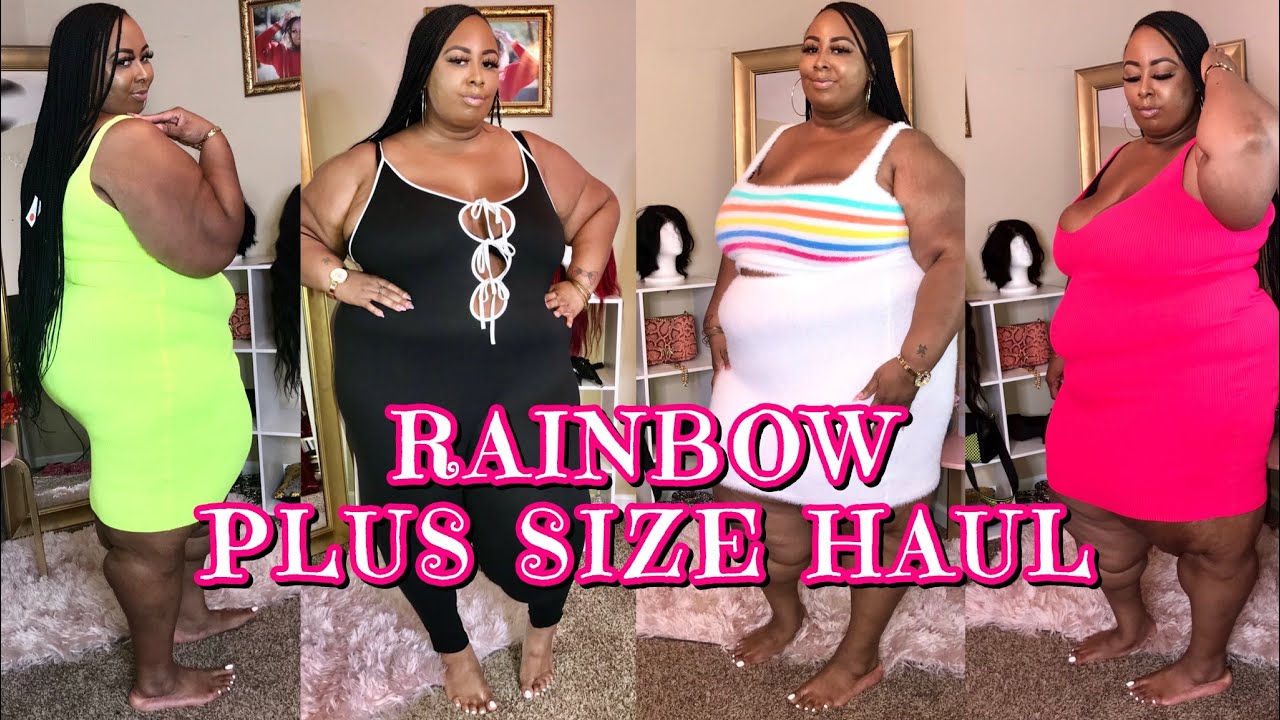 RAINBOW PLUS SIZE TRY ON HAUL| WILL EVERYTHING FIT?! - YouTube