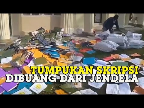 VIRAL Tumpukan Skripsi Dibuang dari Jendela, Tak Hargai Mahasiswa, Pihak Kampus Akhirnya Minta Maaf