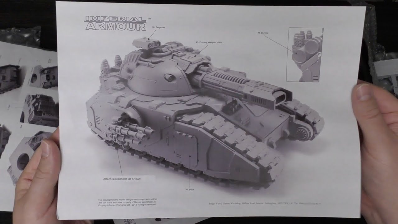 Space Marine Legion Glaive - Super Heavy Tank - Unboxing (HH) - YouTube