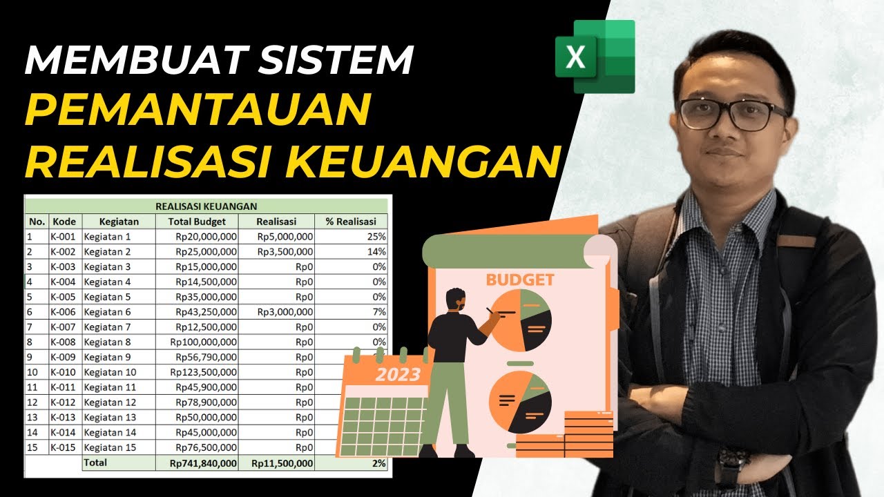 Cara membuat sistem pemantauan realisasi keuangan - YouTube
