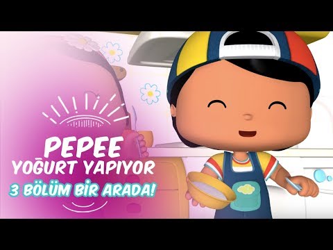 Pepee Yoğurt Yapıyor 🍚 Pepee Leliko ve Pisi İle 3 Bölüm Bir Arada | Düşyeri