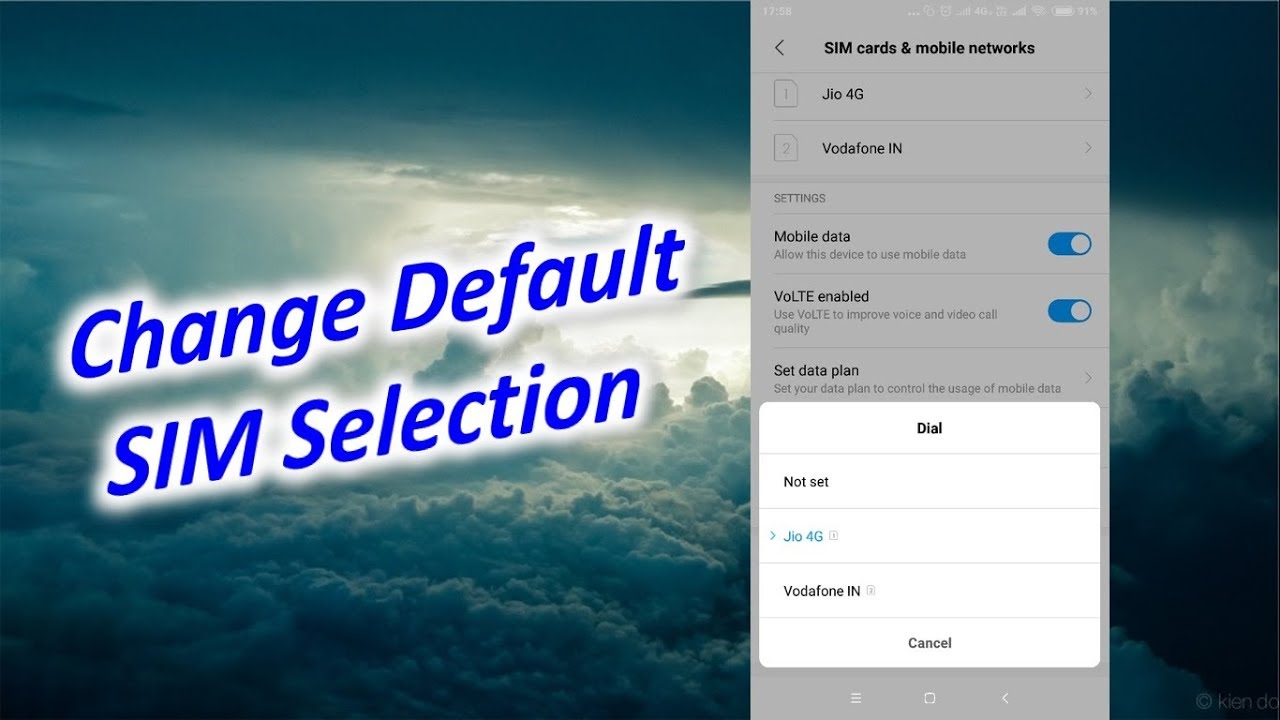 How to Change Default SIM Selection Android Phone - YouTube