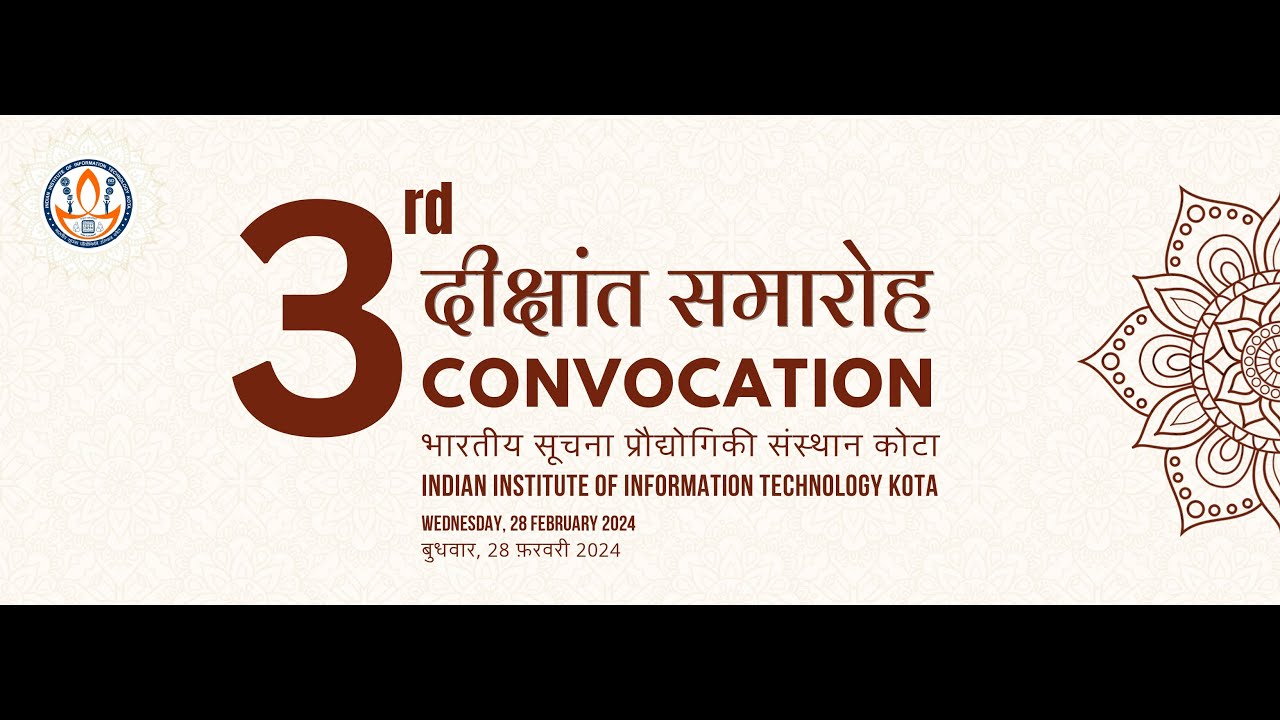 IIIT Kota 3rd Convocation - YouTube