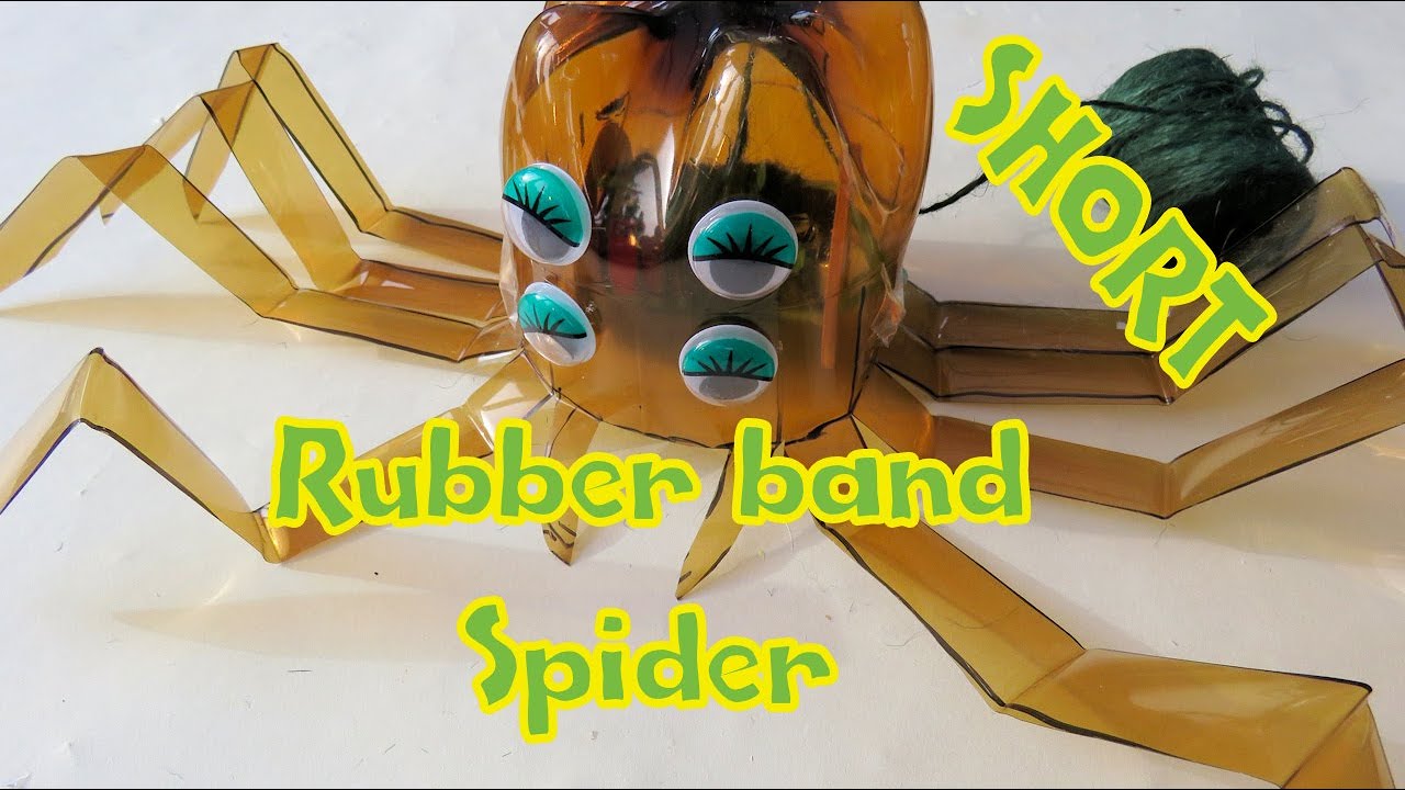 Rubber band powered spider 20200620 - YouTube