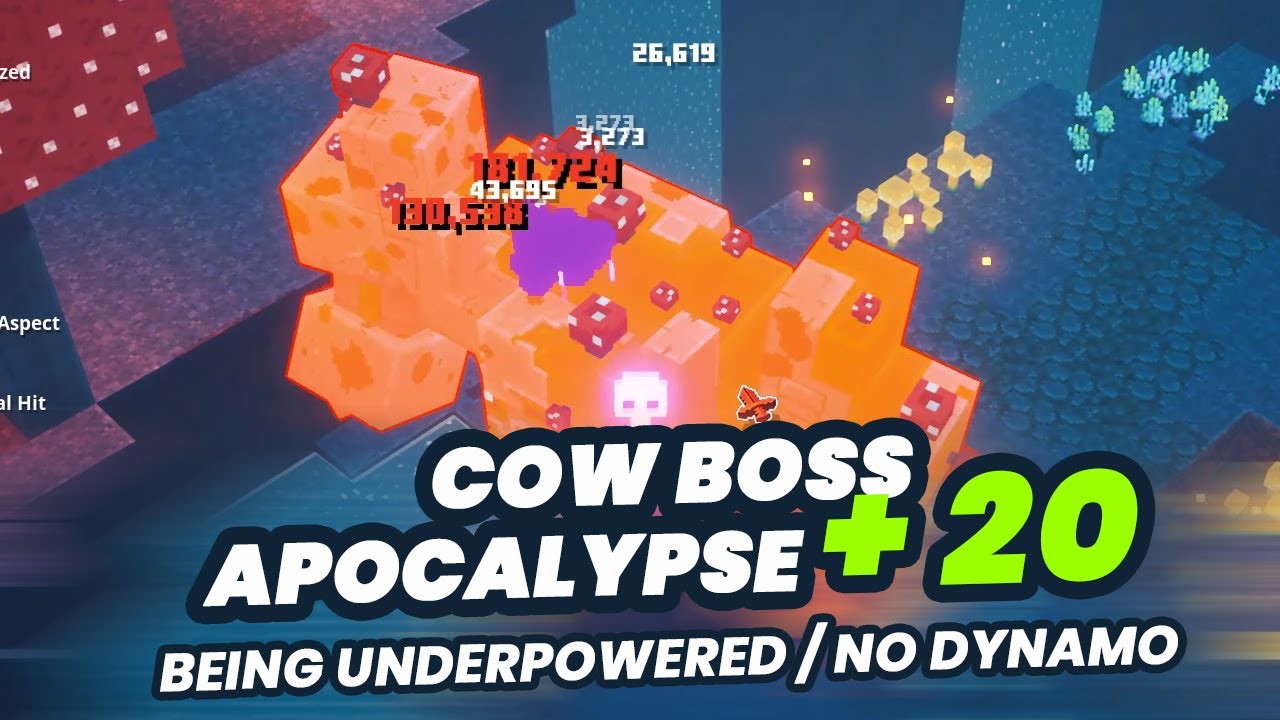 Defeating Mushroom (Cow Boss) APOCALYPSE +20 | Underpowered / No Dynamo ...