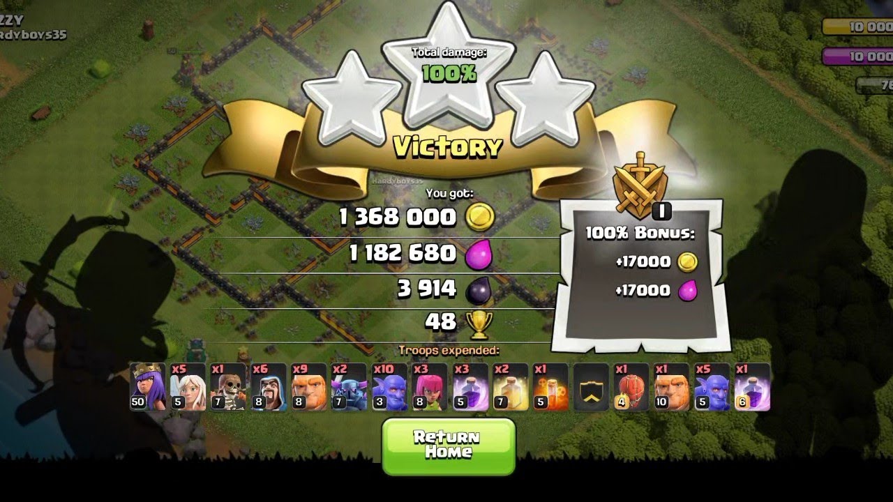 13 lakh loot🤑 48 trophies in Coc🔥 3 star Revenge #coc #cocattacks #th11 ...