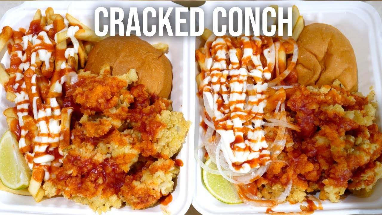 LOADED CRACKED CONCH SEAFOOD!!! FEAST OF A SEA SNAIL! - YouTube